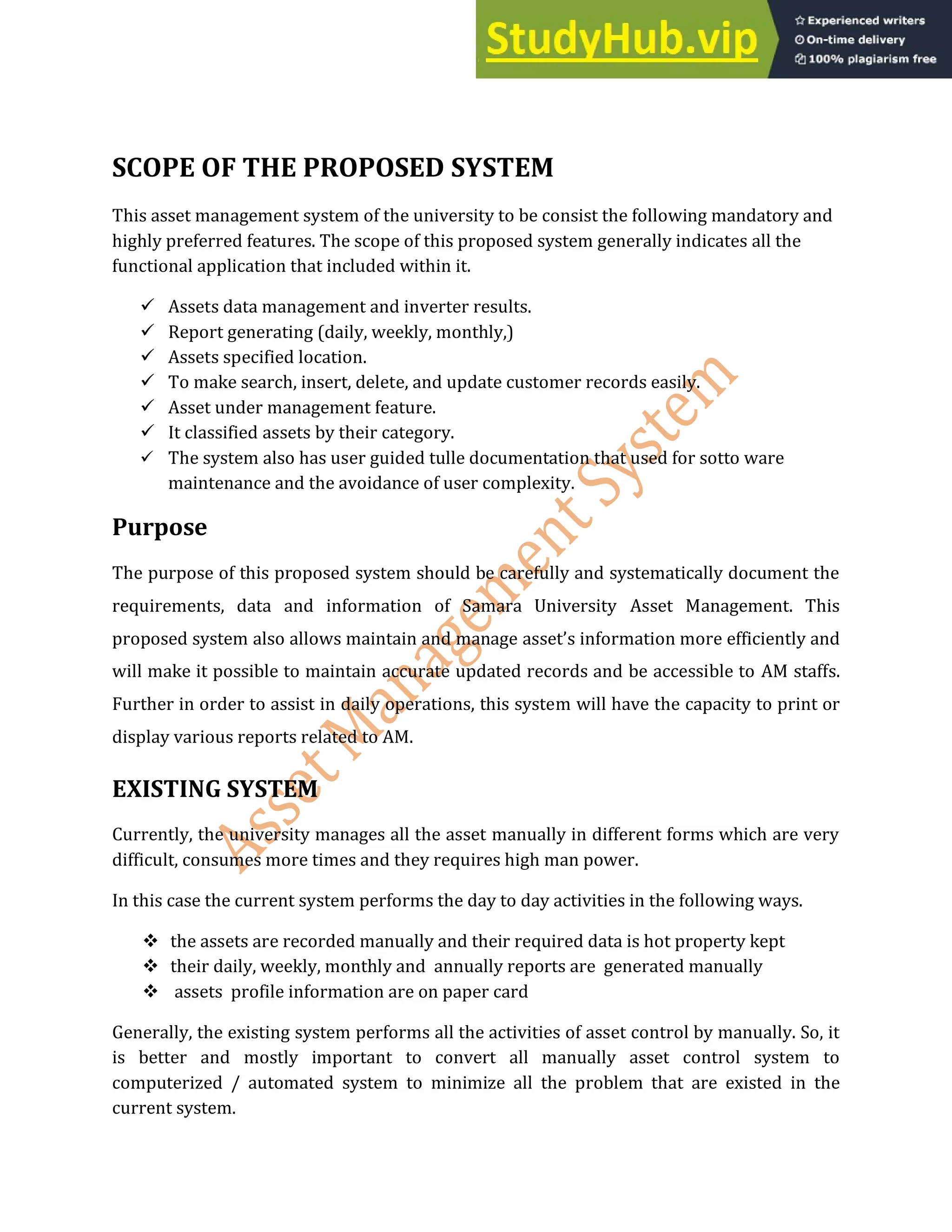 Asset Management System Introduction | PDF