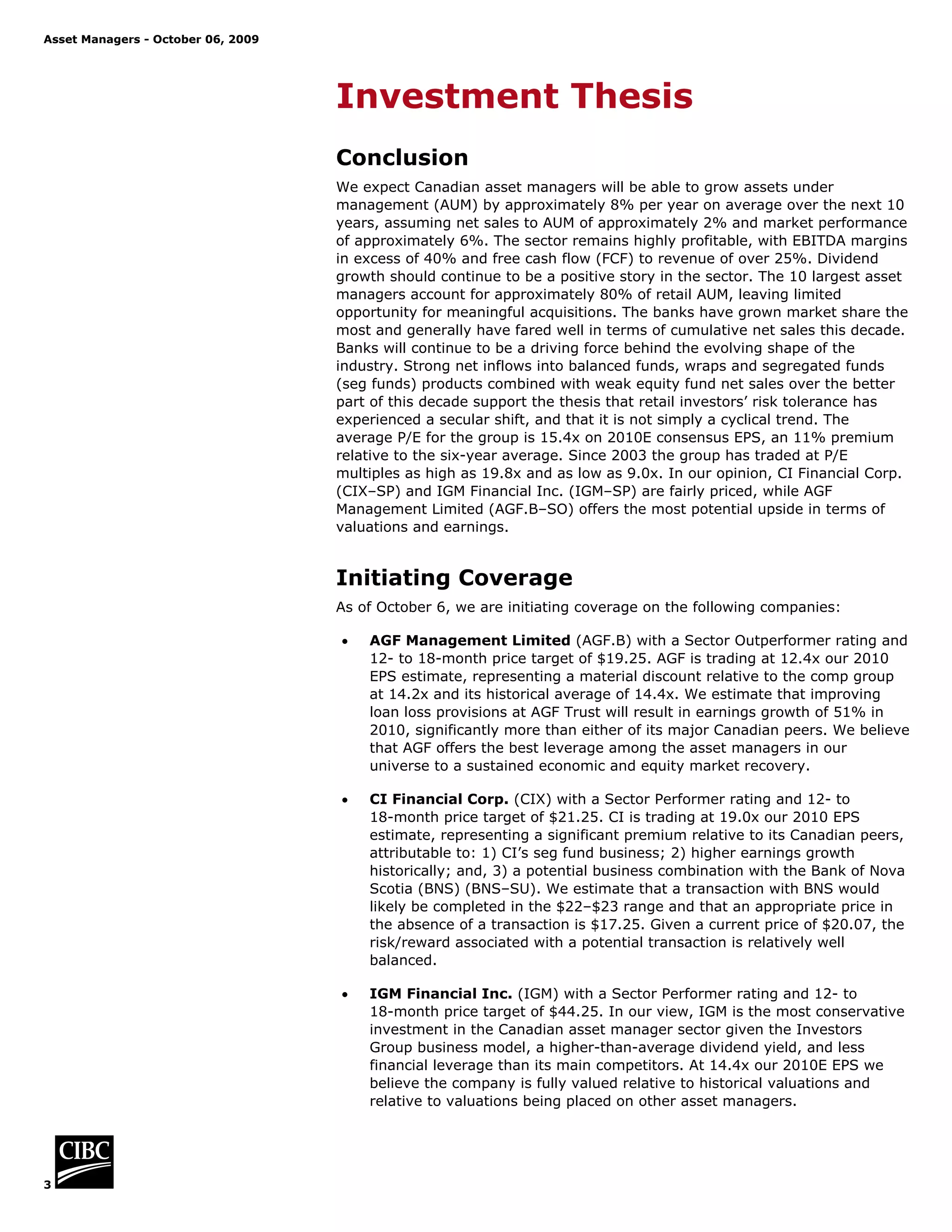 Canadian Asset Managers - Initiation Report | PDF