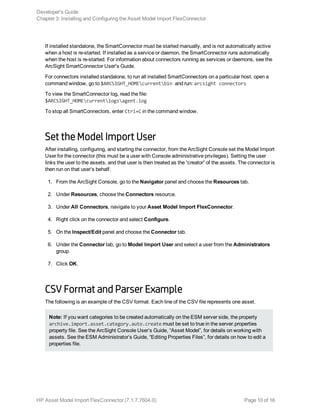HP ArcSight Asset Model Import FlexConnector Developer's Guide | PDF