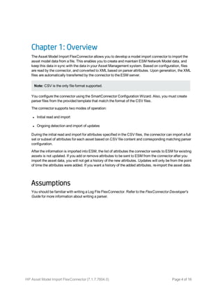 HP ArcSight Asset Model Import FlexConnector Developer's Guide | PDF