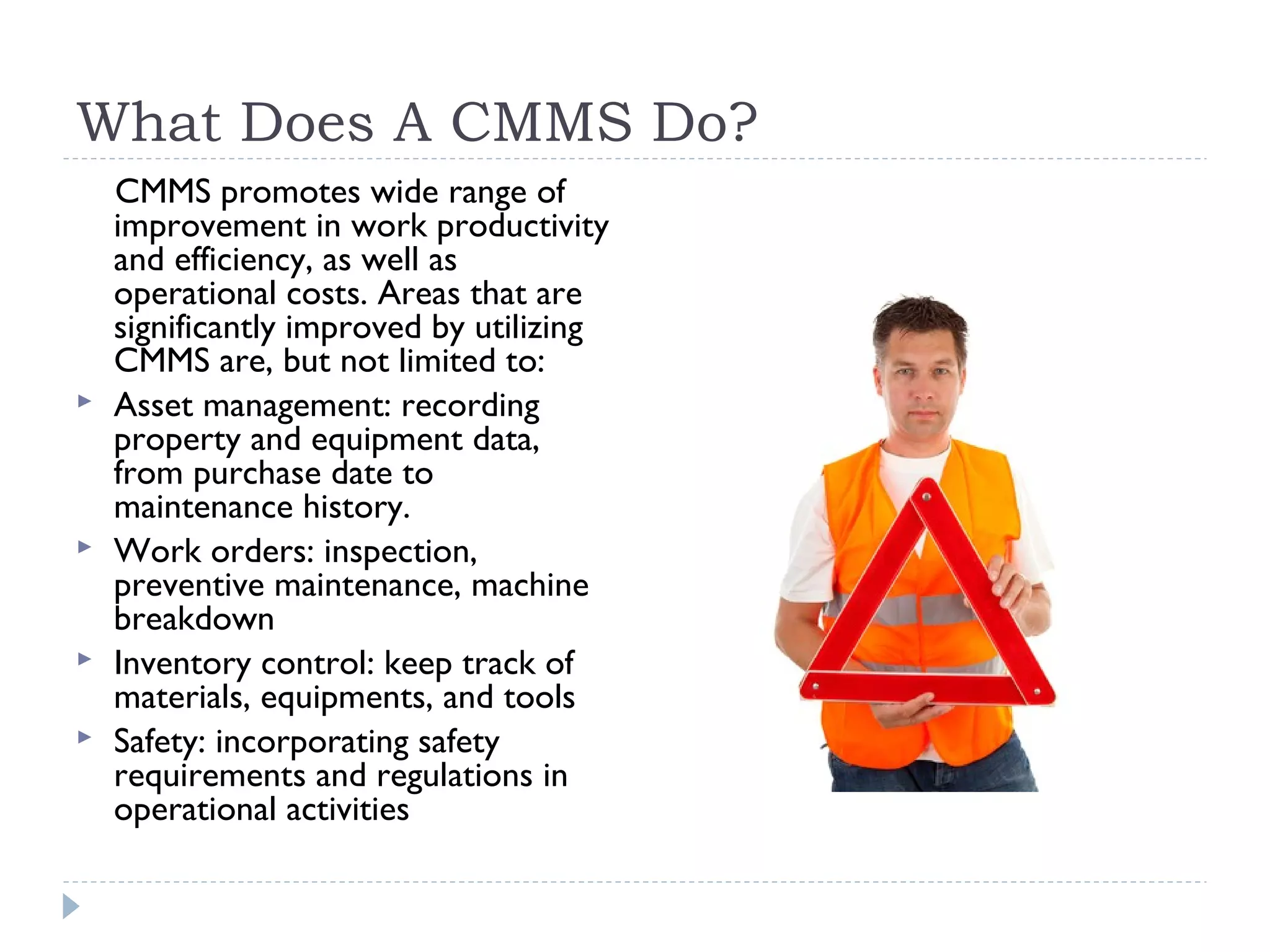 CMMS Software | PPT | Free Download