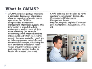CMMS Software | PPT