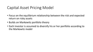Asset pricing models | PPTX