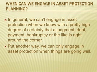 Asset protection strategies, part 1 | PPTX