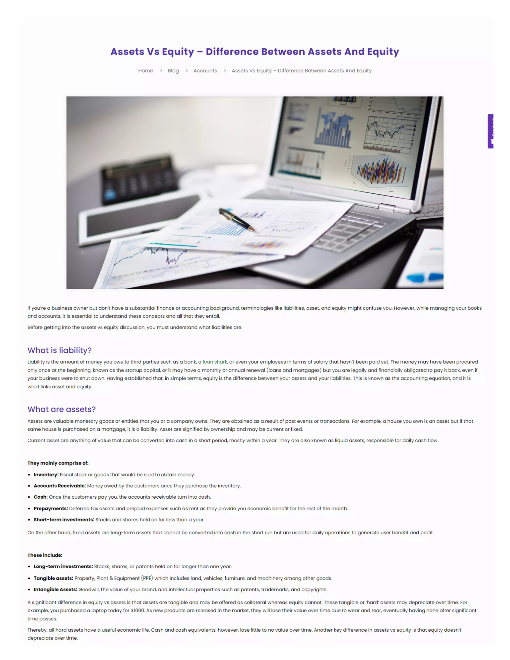 Assets Vs Equity – Difference Between Assets And Equity | PDF