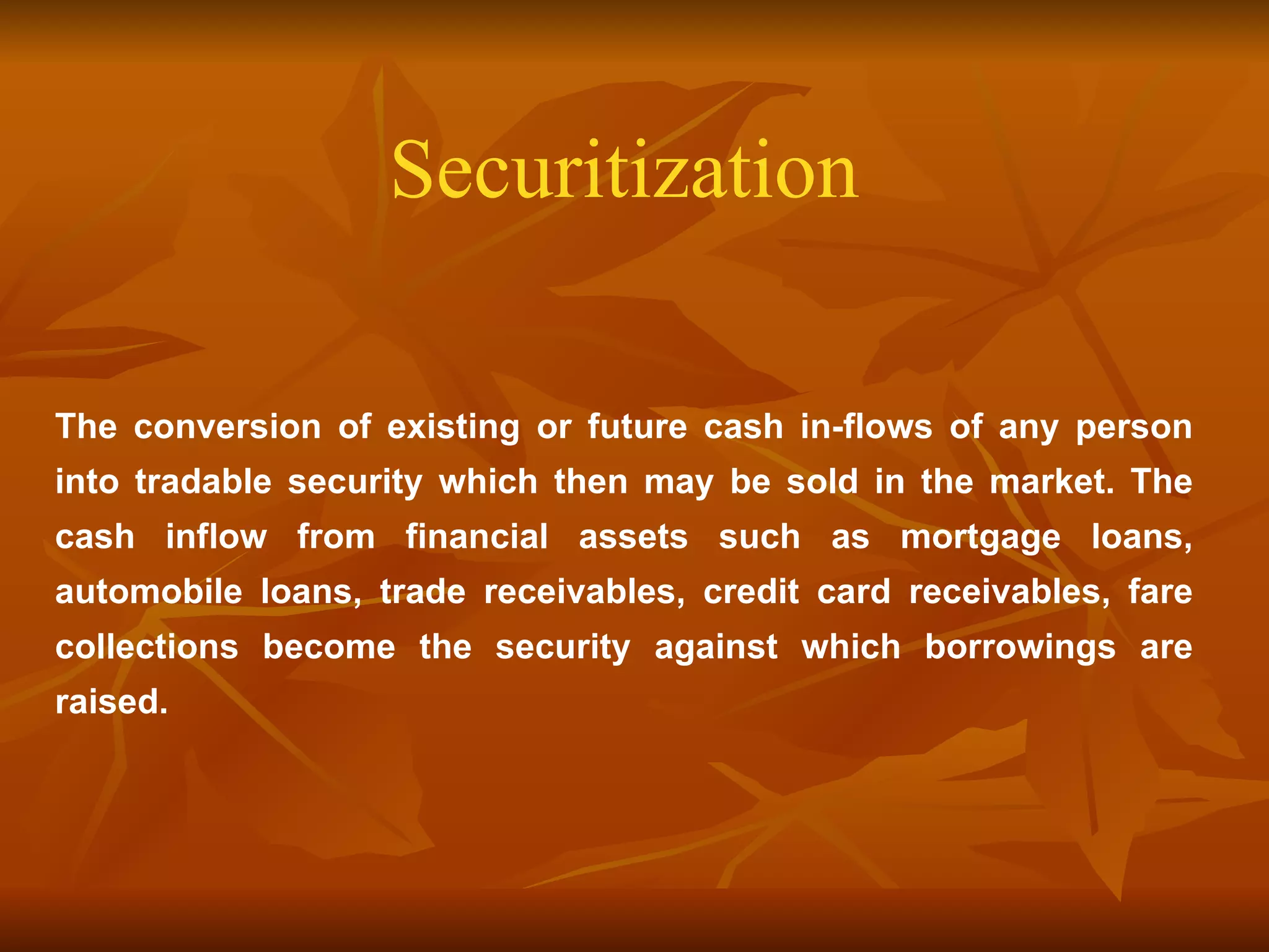 Asset securitization | PPT