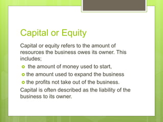 Assets, liabilities and capital | PPTX