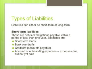 Assets, liabilities and capital | PPTX