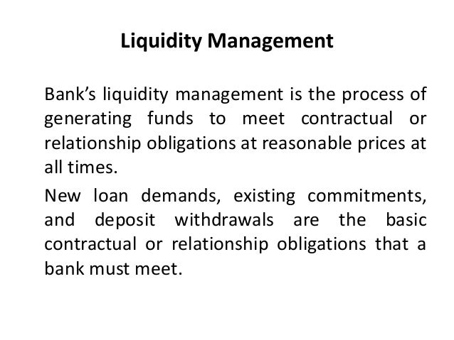 Assets liability management