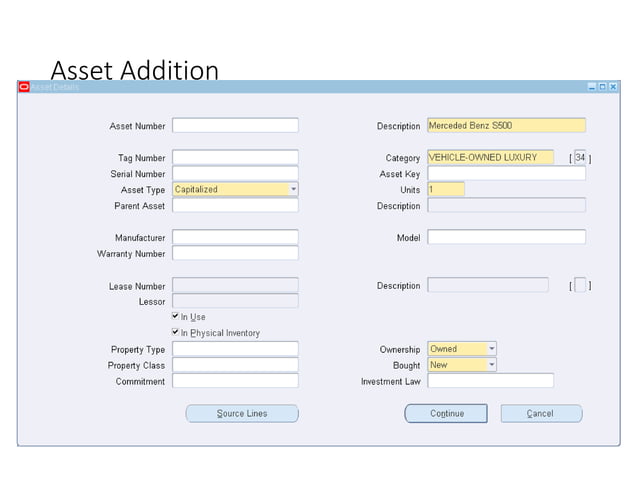 R12 EBS ORACLE ASSETS -OVERVIEW OF ASSETS | PPT