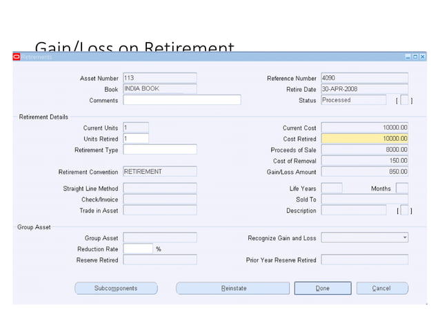 R12 EBS ORACLE ASSETS -OVERVIEW OF ASSETS | PPT