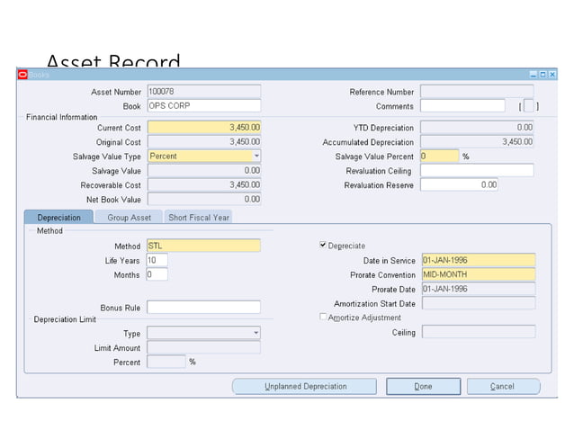 R12 EBS ORACLE ASSETS -OVERVIEW OF ASSETS | PPT