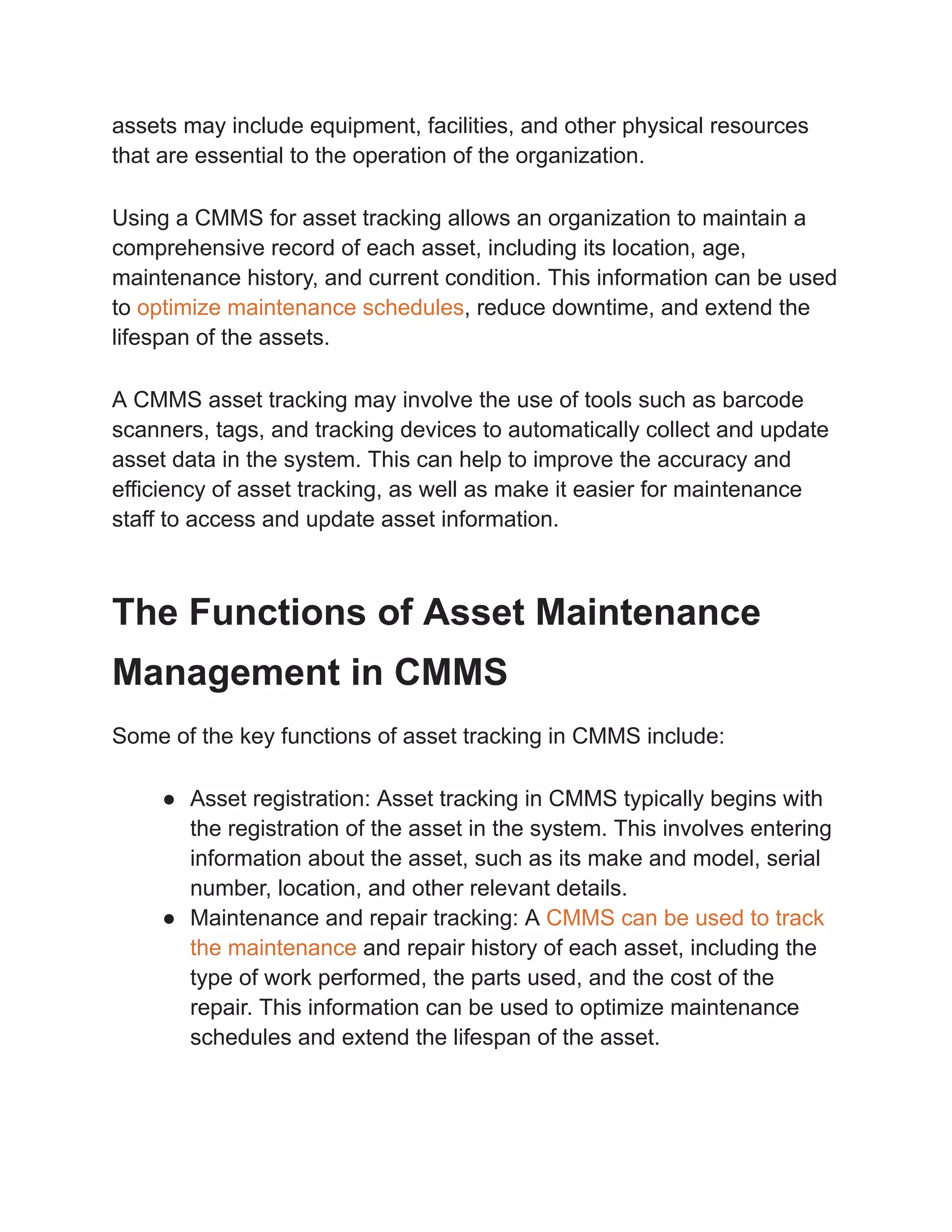 Asset Tracking in CMMS: How Asset Maintenance Management Works? | PDF