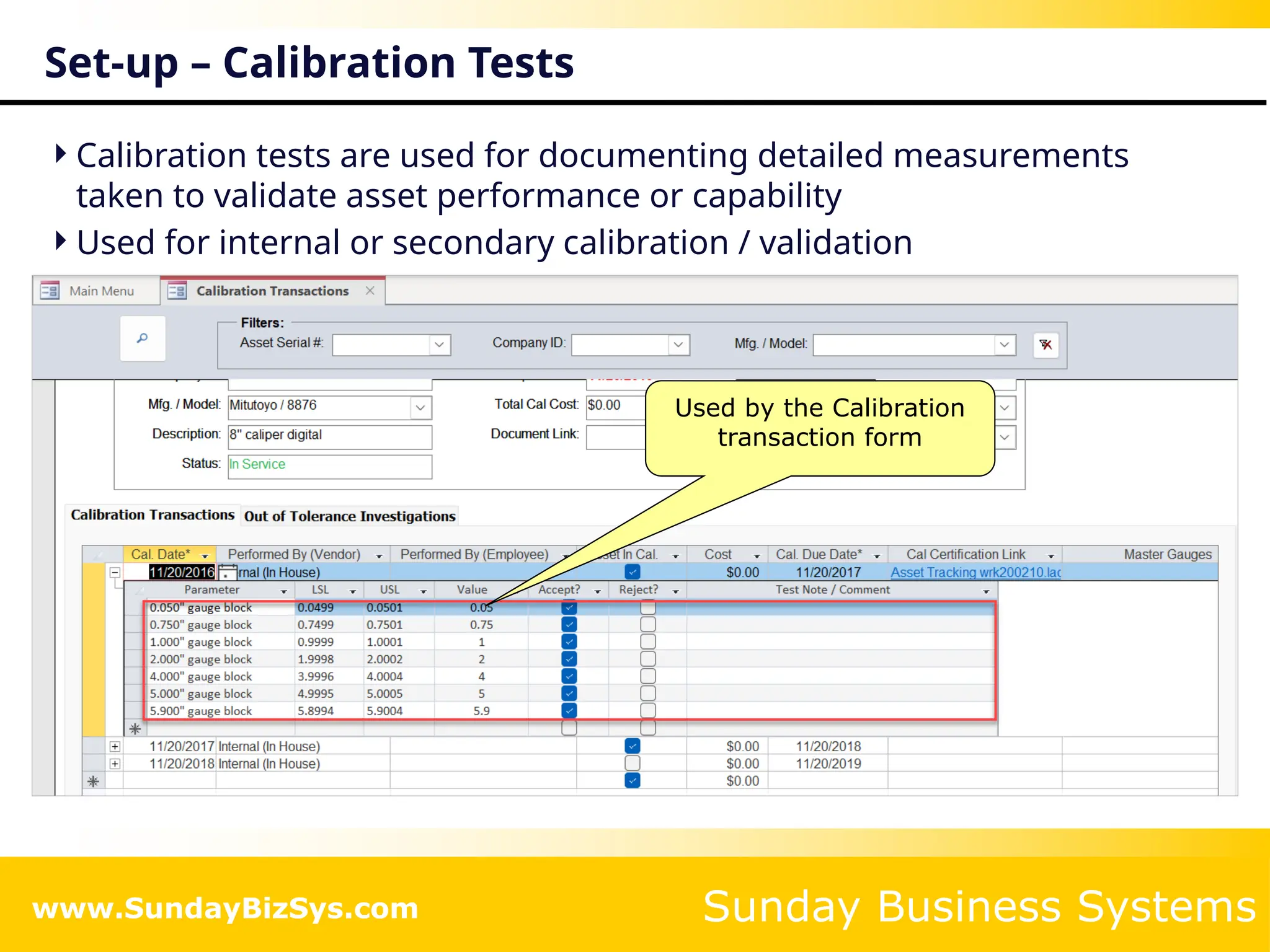 Managing Assets for ISO 9001 compliance (calibration and preventive ...
