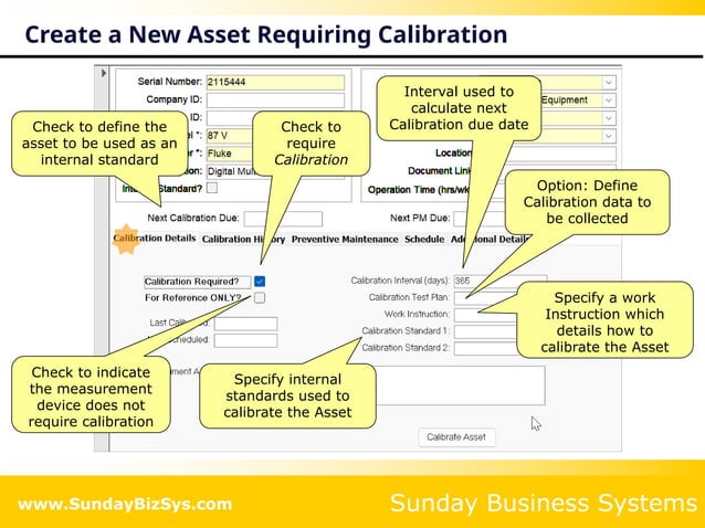 Managing Assets for ISO 9001 compliance (calibration and preventive ...