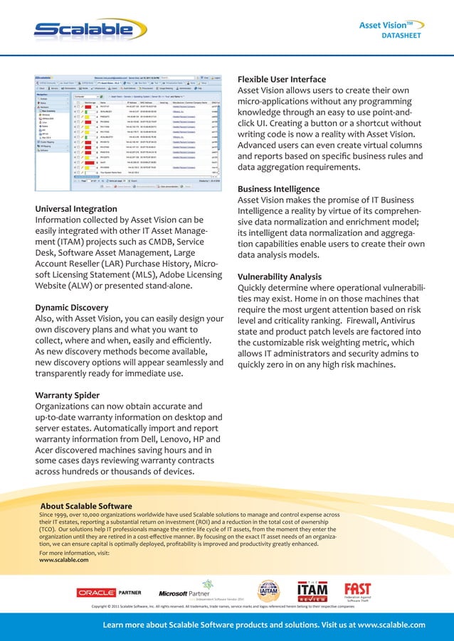Asset vision datasheet | PDF