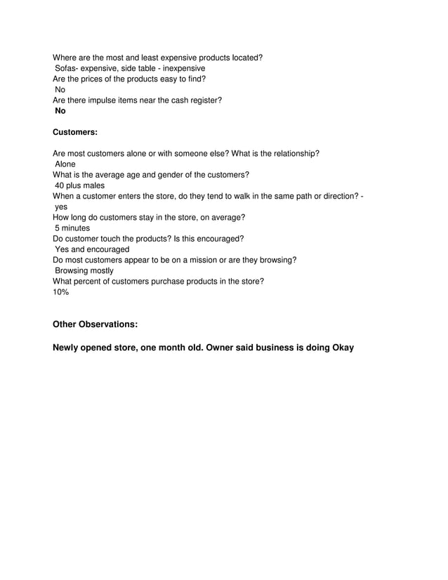 Assg 1 observation lab | PDF