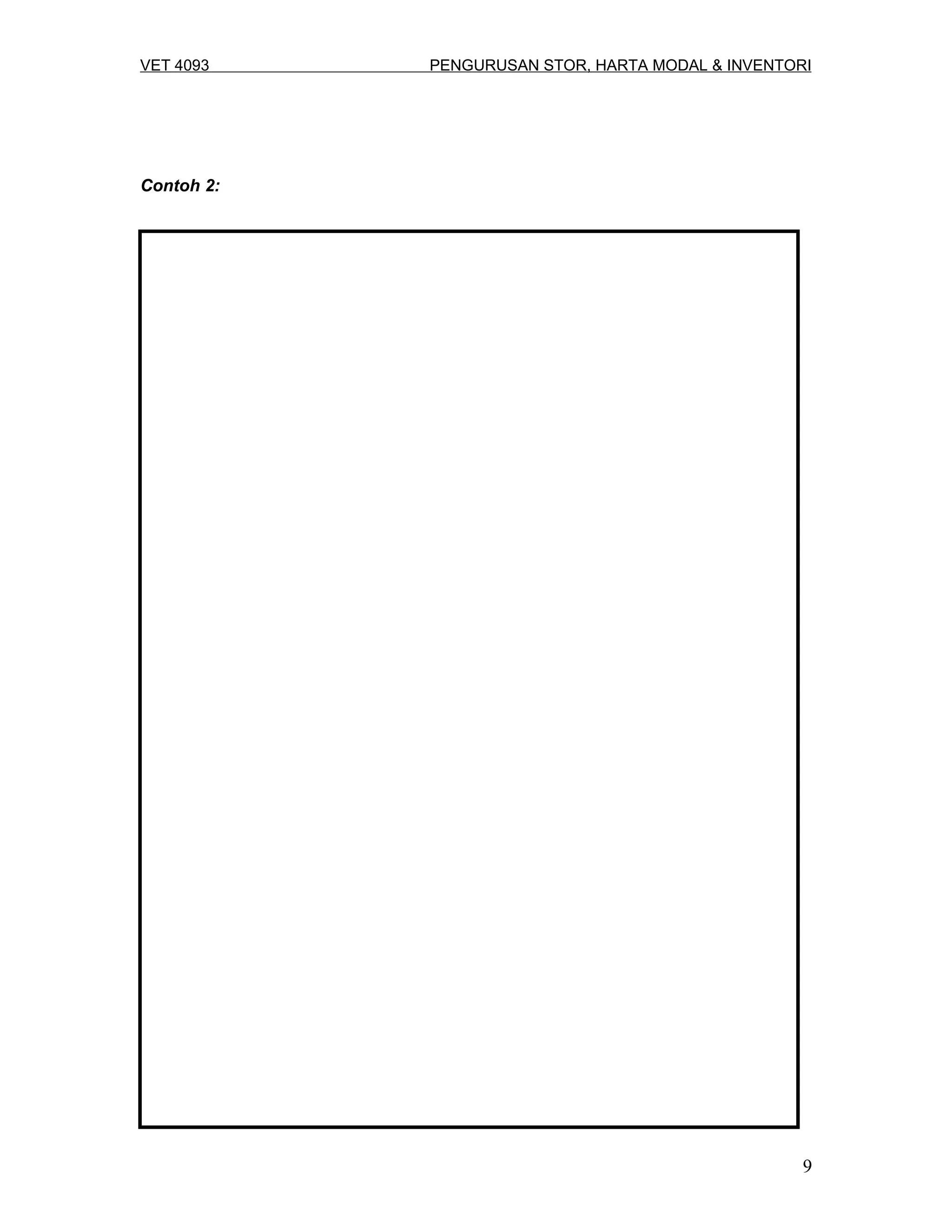 VET 4093- Pengurusan Stor, Harta Modal dan Inventori | DOC