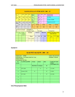 VET 4093- Pengurusan Stor, Harta Modal dan Inventori | DOC