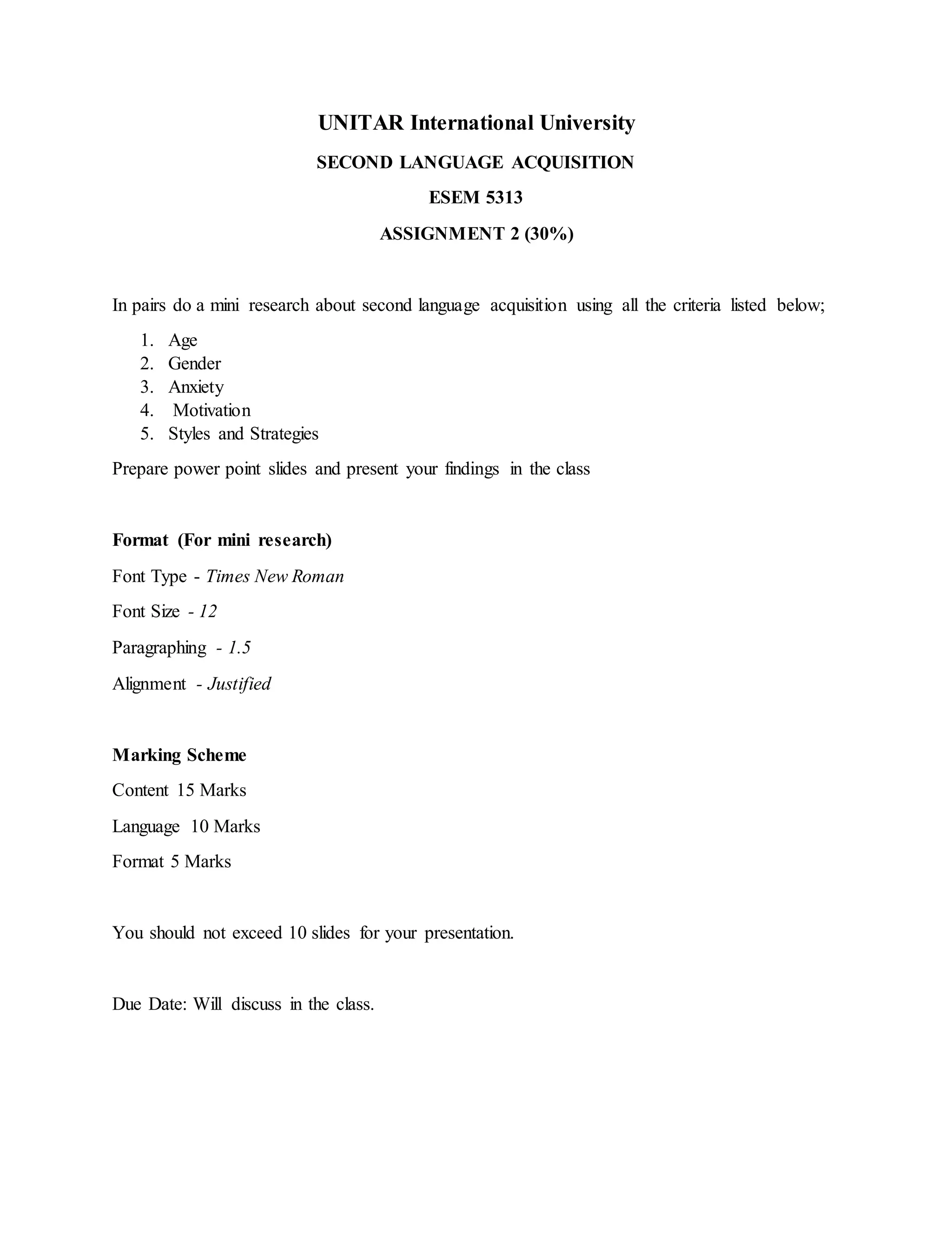 Assg 2 | DOCX | Education