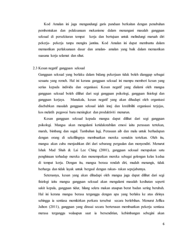 Kesan Gangguan Seksual | DOCX