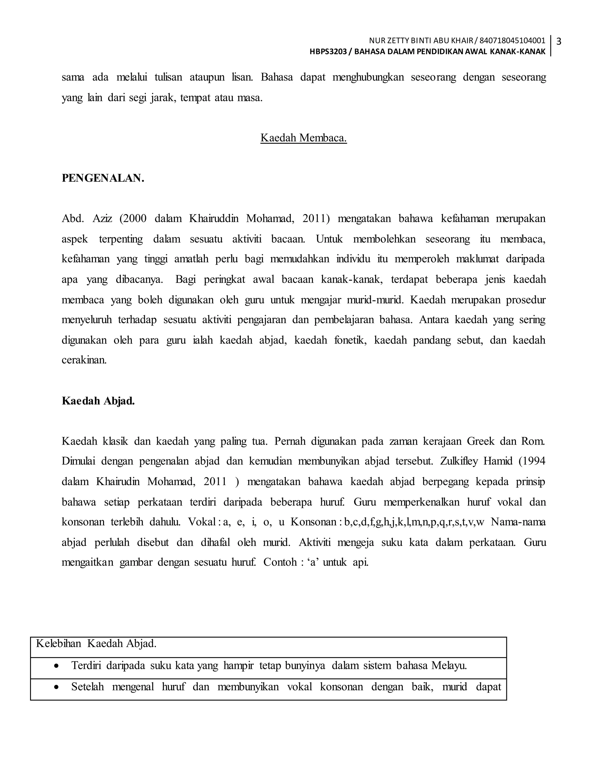 Assgment membaca | PDF