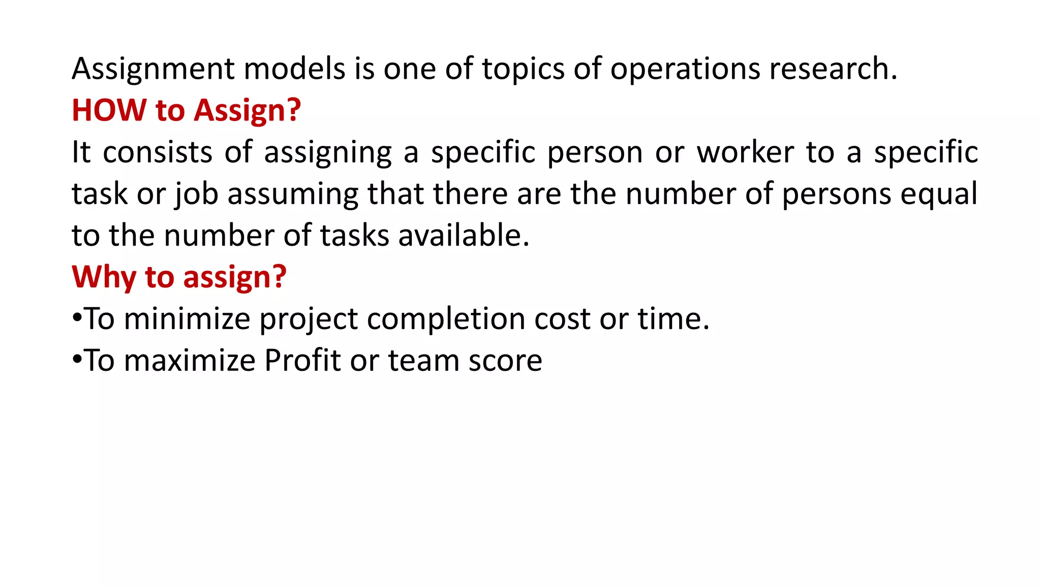 Assignment method | PPTX