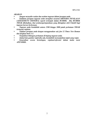 MPU2163 - PENGAJIAN MALAYSIA | DOC