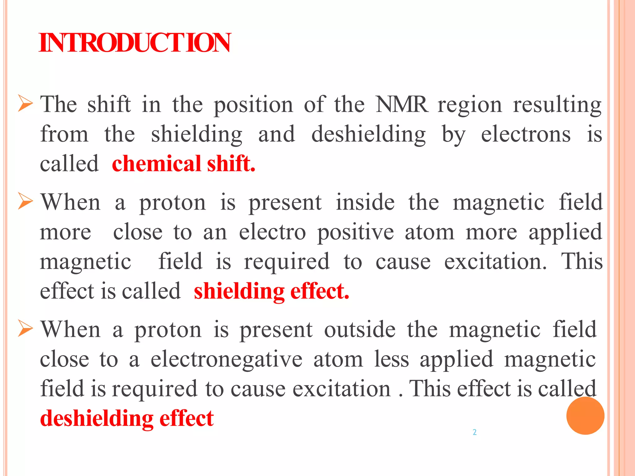 NMR- Diamagnetic Anisotropy and its effect on chemical shift | PPTX