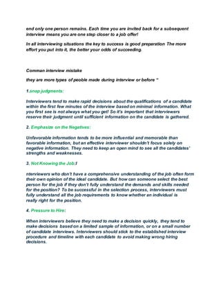 Assighment interview | DOCX
