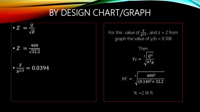 Hydraulic Exponent For Critical Flow Computation Pptx Physics Science