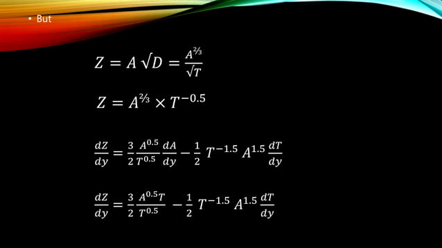 Hydraulic Exponent For Critical Flow Computation Pptx Physics Science