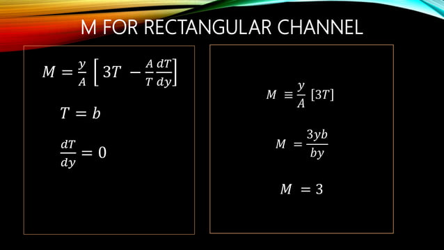 Hydraulic Exponent For Critical Flow Computation Pptx Physics Science