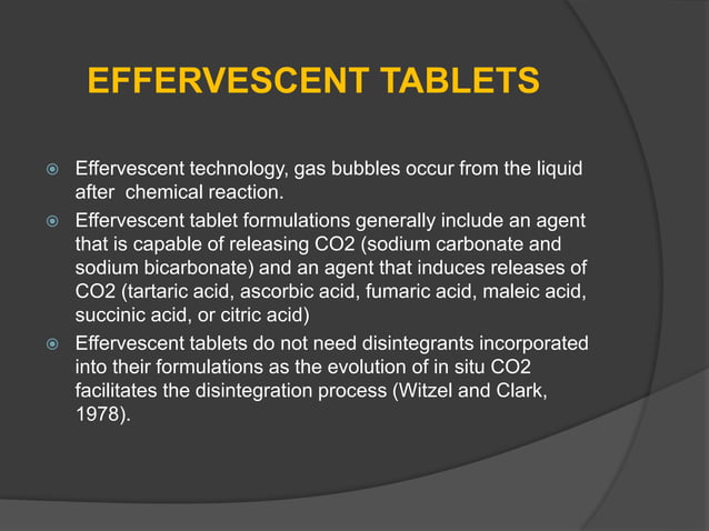 formulation and evalution of effervescent tablet