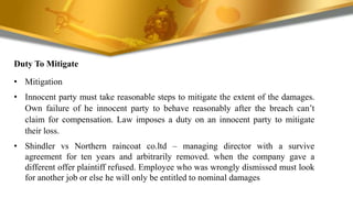 Remedies of Contract Law | Main Principles | PPTX