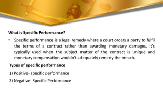 Remedies of Contract Law | Main Principles | PPTX