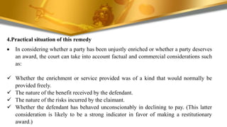 Remedies of Contract Law | Main Principles | PPTX