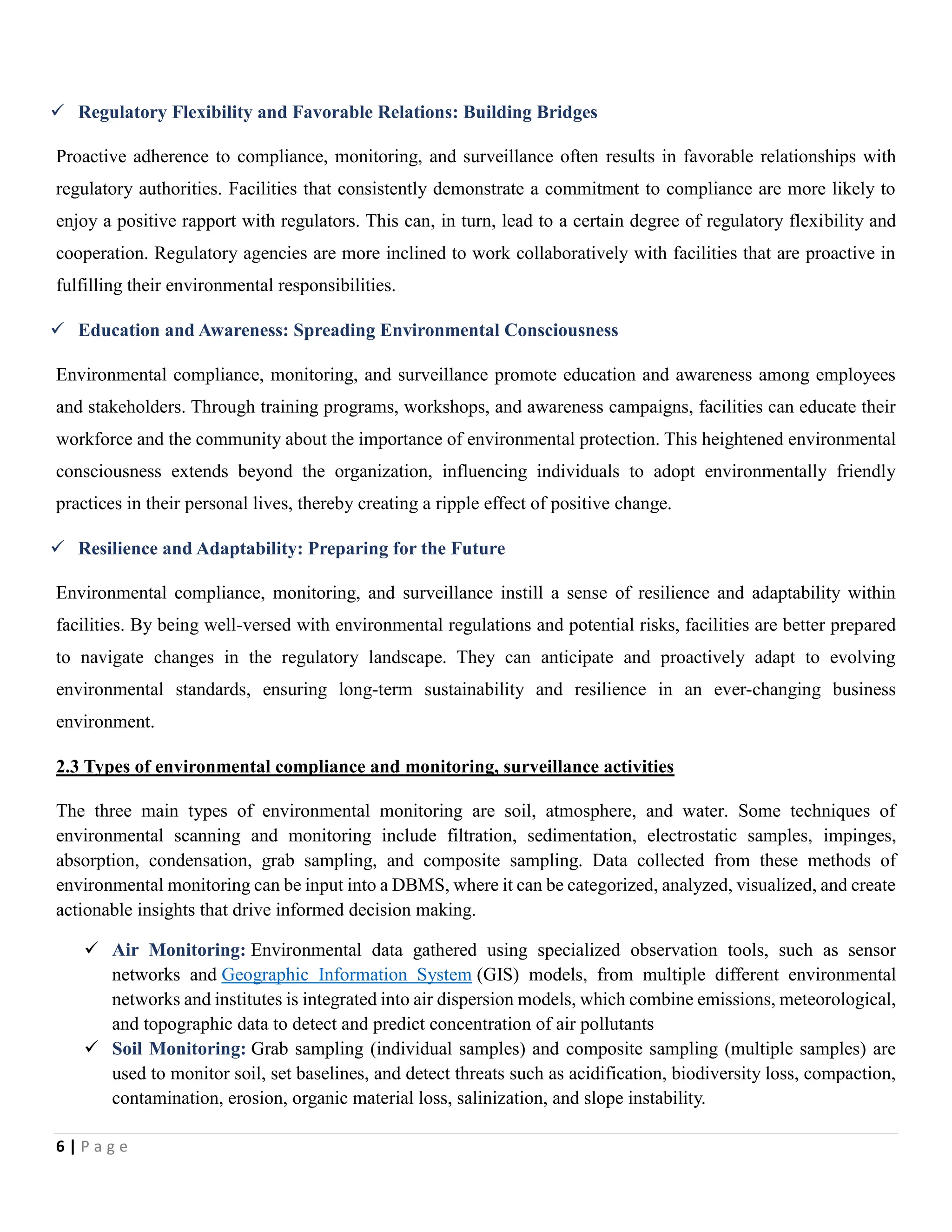 Environment Compliance and Monitoring, Surveillance | PDF