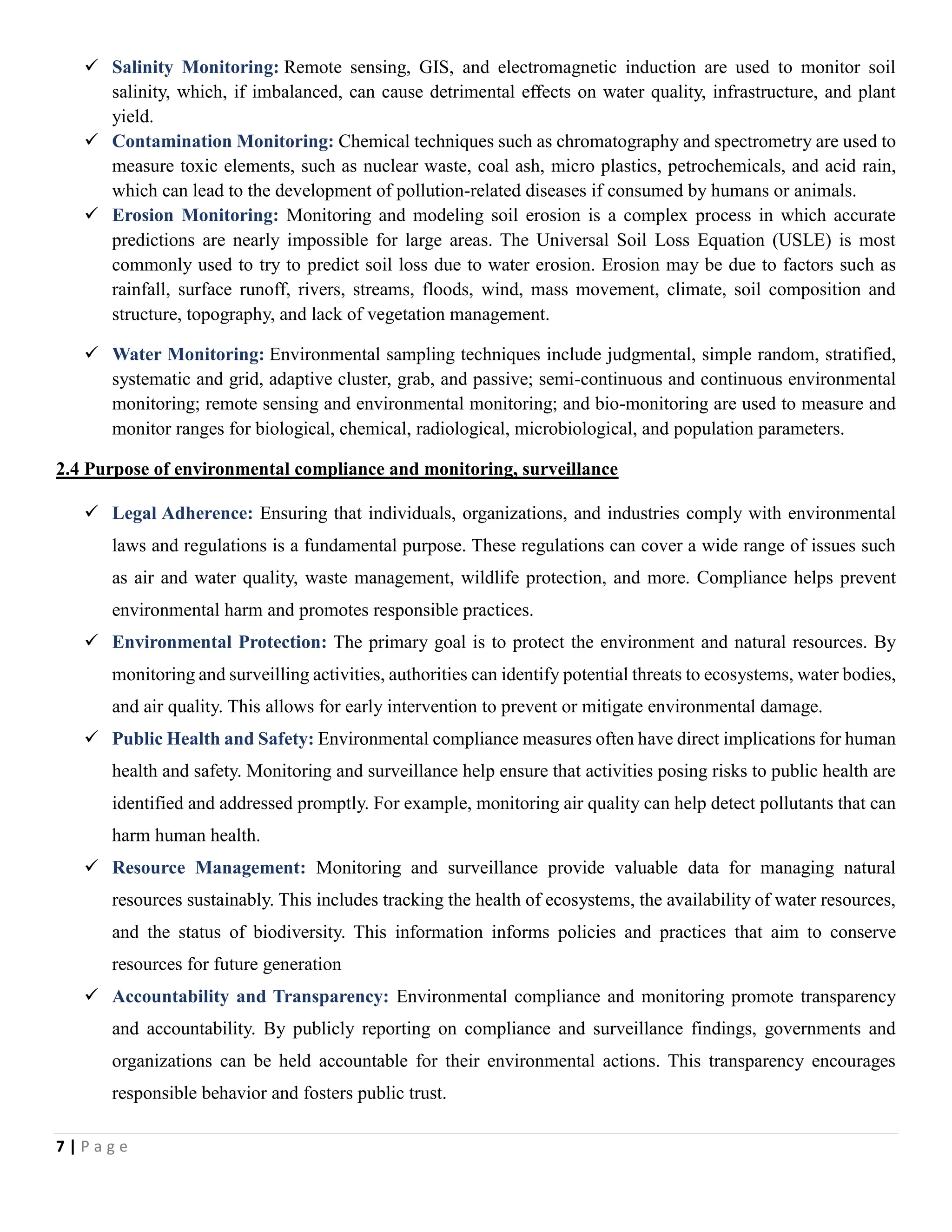 Environment Compliance and Monitoring, Surveillance | PDF