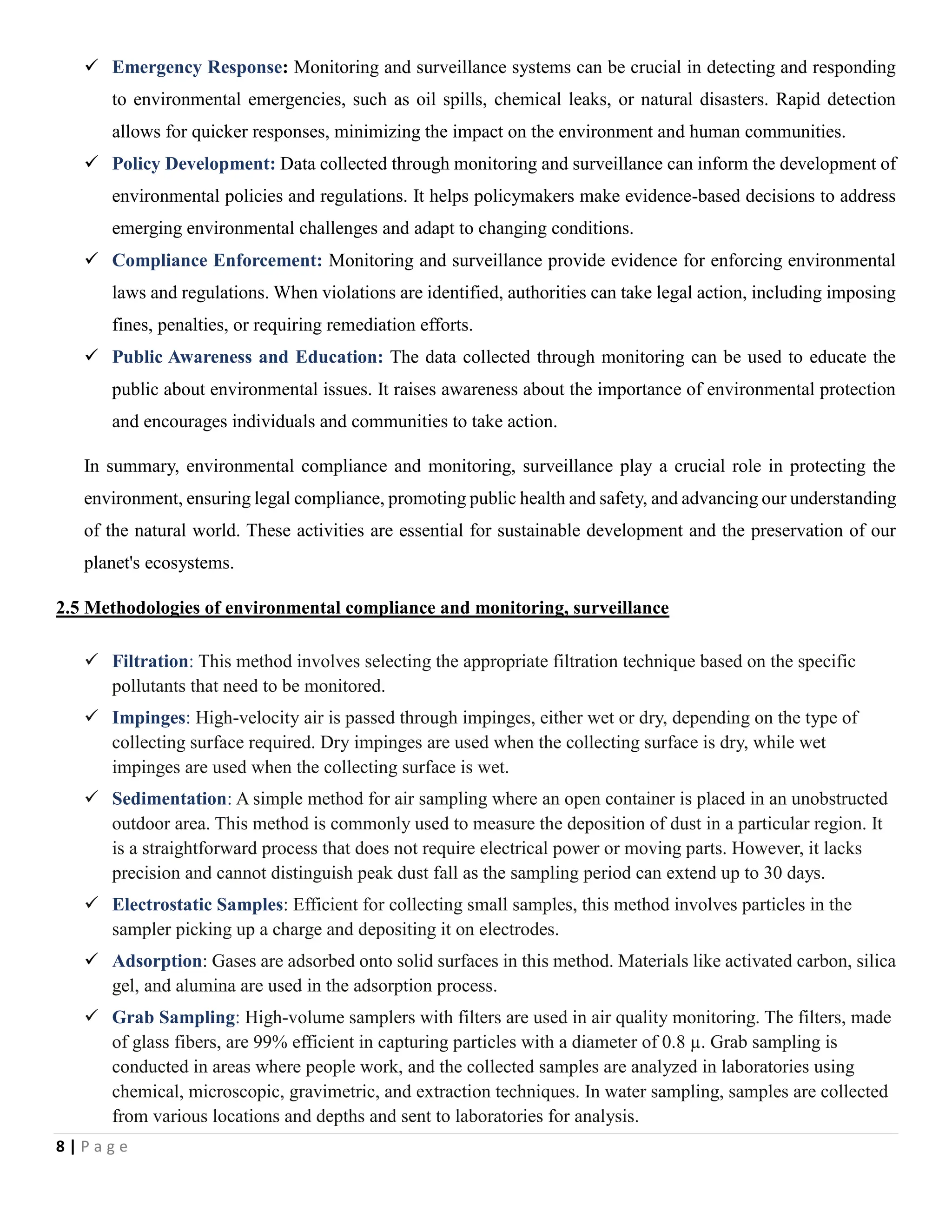 Environment Compliance and Monitoring, Surveillance | PDF
