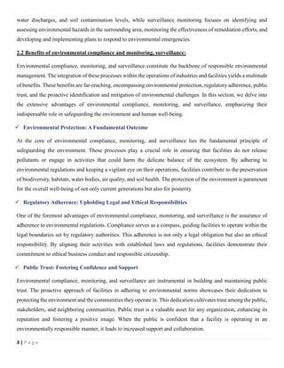 Environment Compliance and Monitoring, Surveillance | PDF