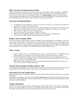 Assigment on BSE & NSE | DOCX