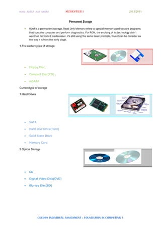 CSC098 Storage Note | PDF