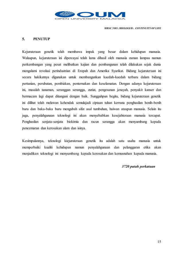 Assigment hbsc3103 | PDF