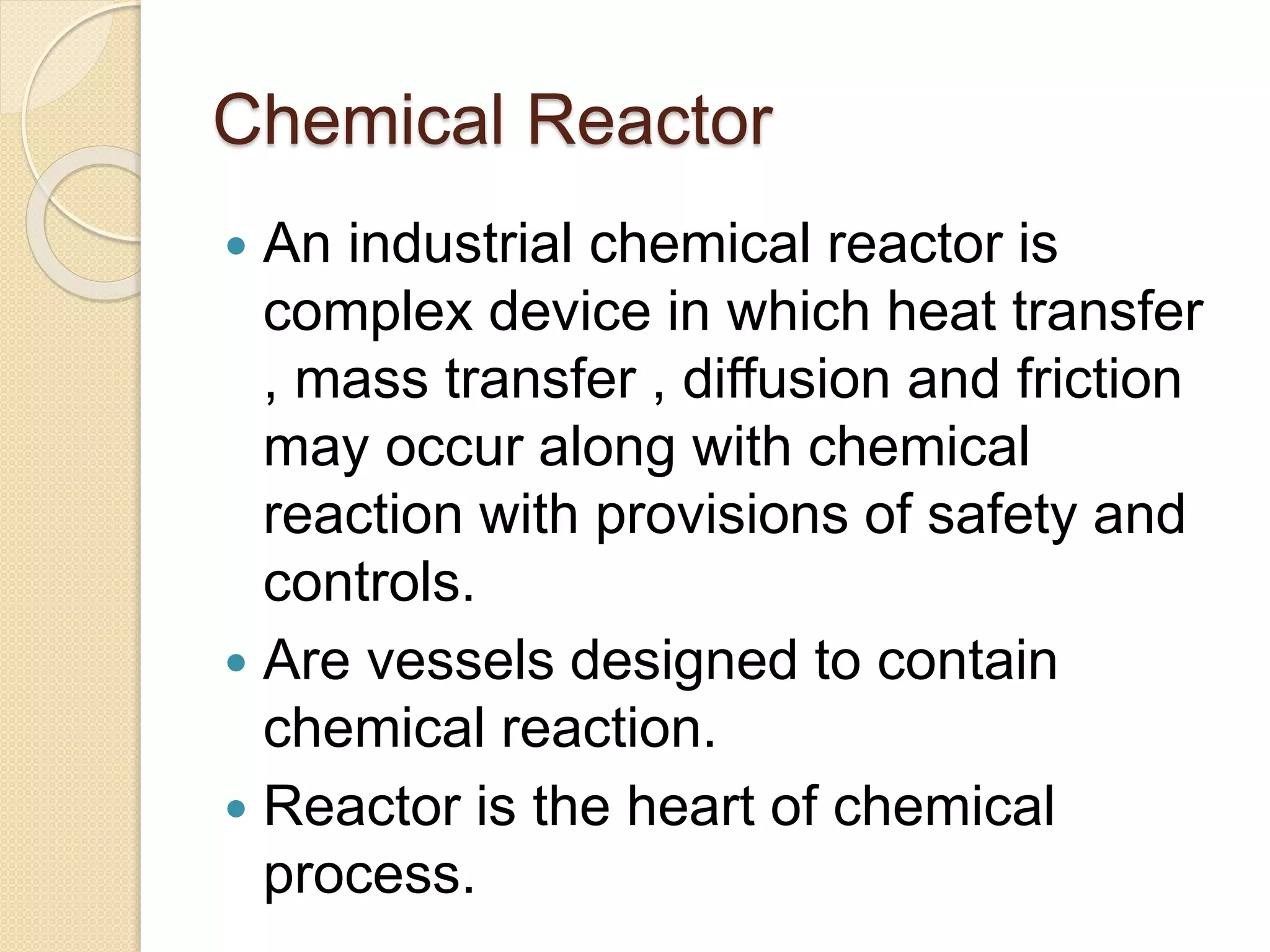 chemical reactors | PPTX