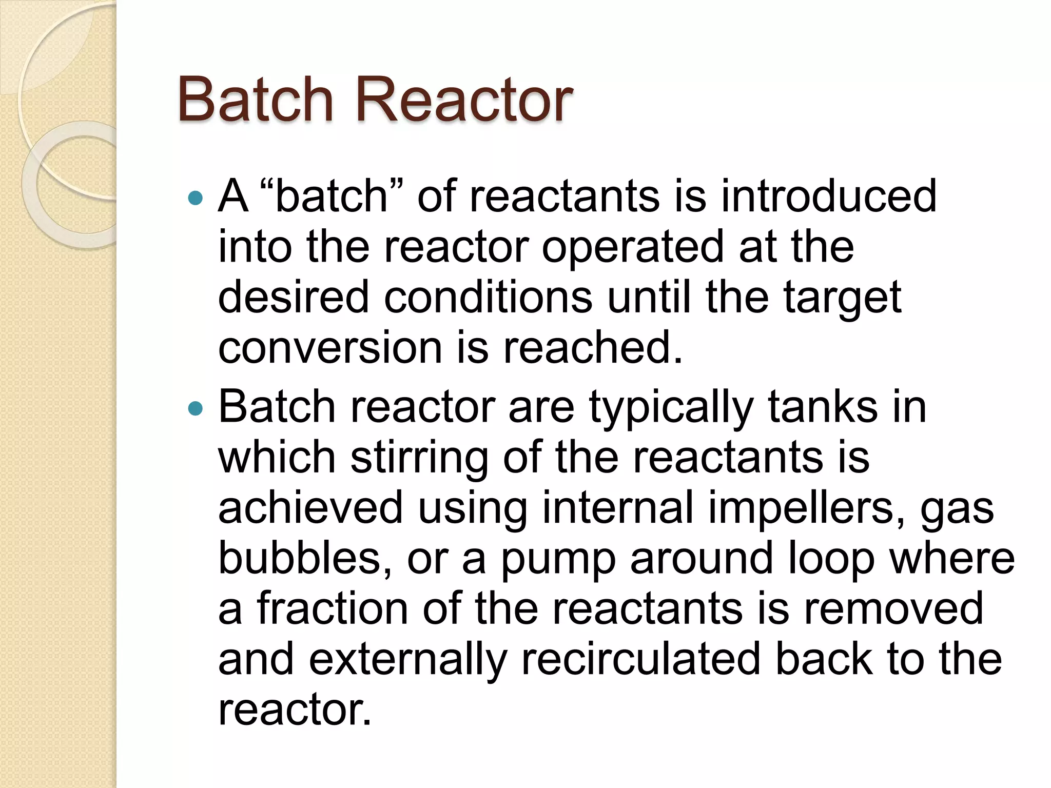 chemical reactors | PPTX