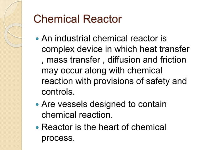 chemical reactors | PPT