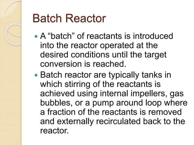 chemical reactors | PPT