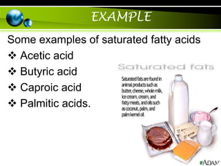 Fatty Acid Examples