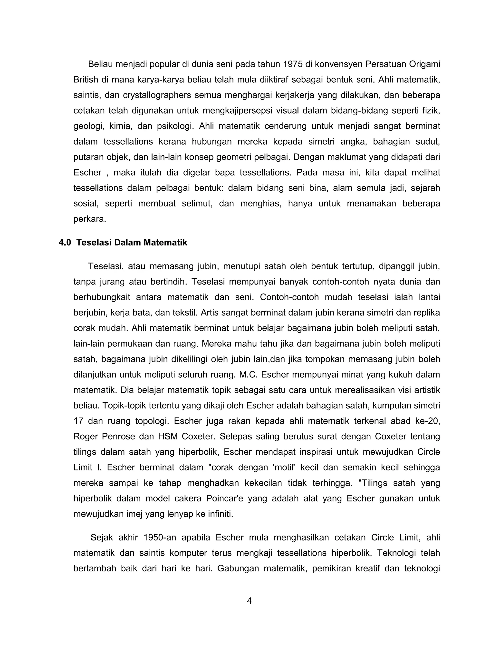 Teselasi Matematik | DOCX